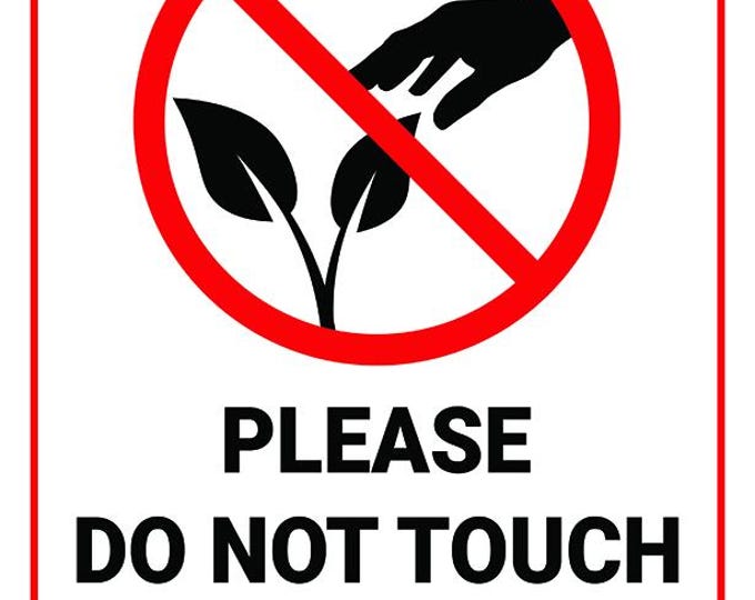 Warning Please Do Not Touch Shop Retail Display Red Notice Signage Sign ...