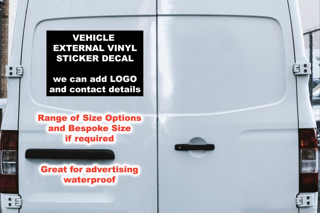Various A Sizes Customised Bespoke Personalised Car Van Vehicle Other ...