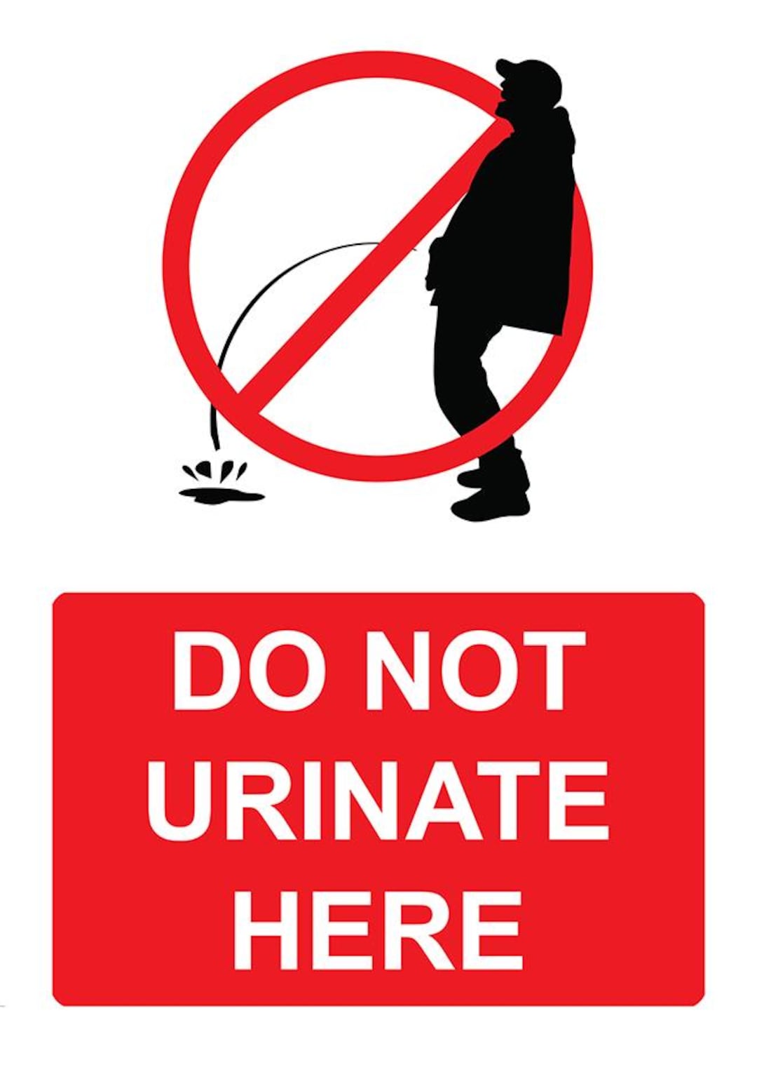 Warning Do Not Urinate Here Sign Notice Alleyway Walkway Side of House ...