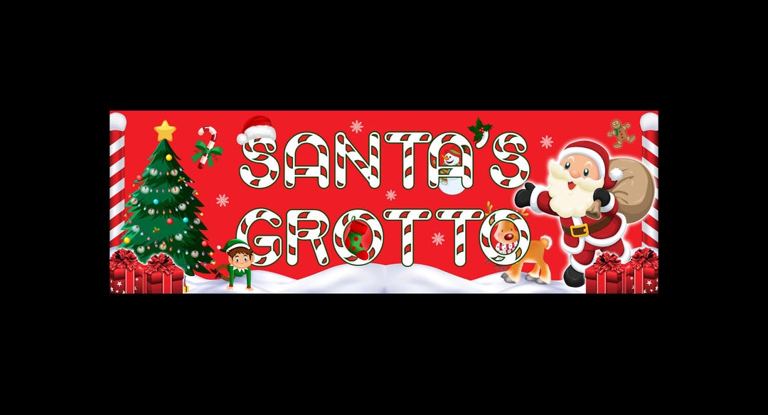 Santa's Grotto Sign Santa Father Christmas Large & Ex Large Poster ...