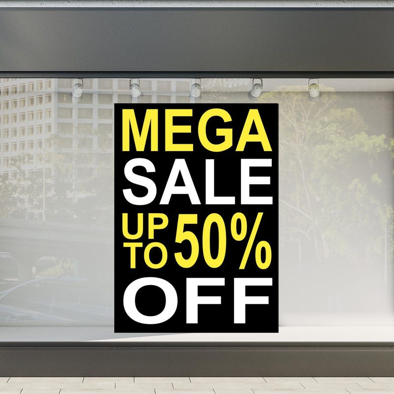 50% off Sale Sign - Etsy
