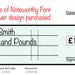 RIGID Ex Large or Smaller Blank Personalised Cheque With Added Logo ...