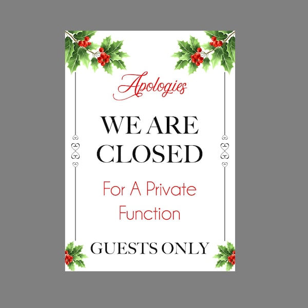 Private Event Sign - Etsy