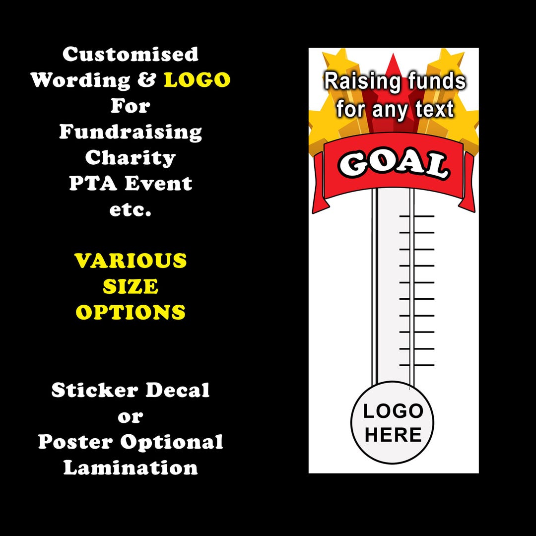 Personalised Any Logo Text Money Chart Targets Wall Poster Decal ...