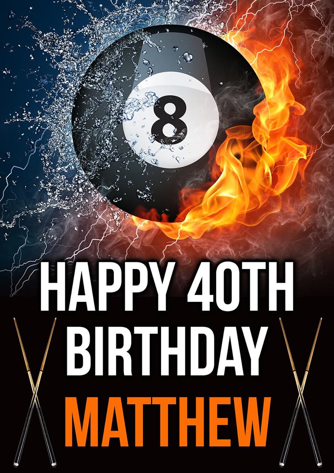 Personalised Bespoke Name Text Wording Large Pool Theme Event Birthday ...