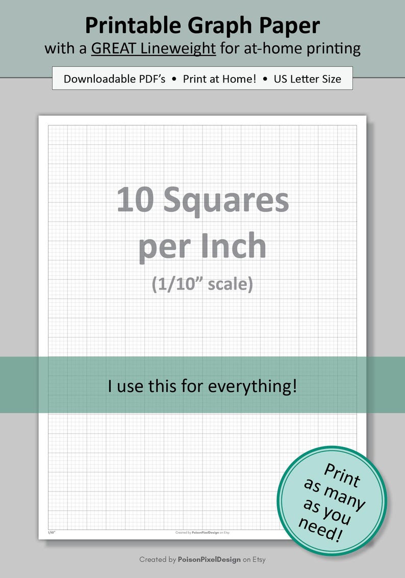 Printable Square Graph Paper | Grid Paper | Dotted Paper | Squared ...