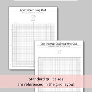Printable Quilt Grid Planner for 8 Quilt Sizes | Quilt Graph Paper ...