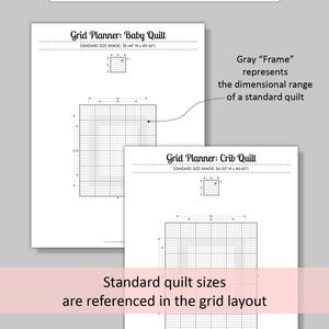Printable Quilt Grid Planner for 8 Quilt Sizes | Quilt Graph Paper ...