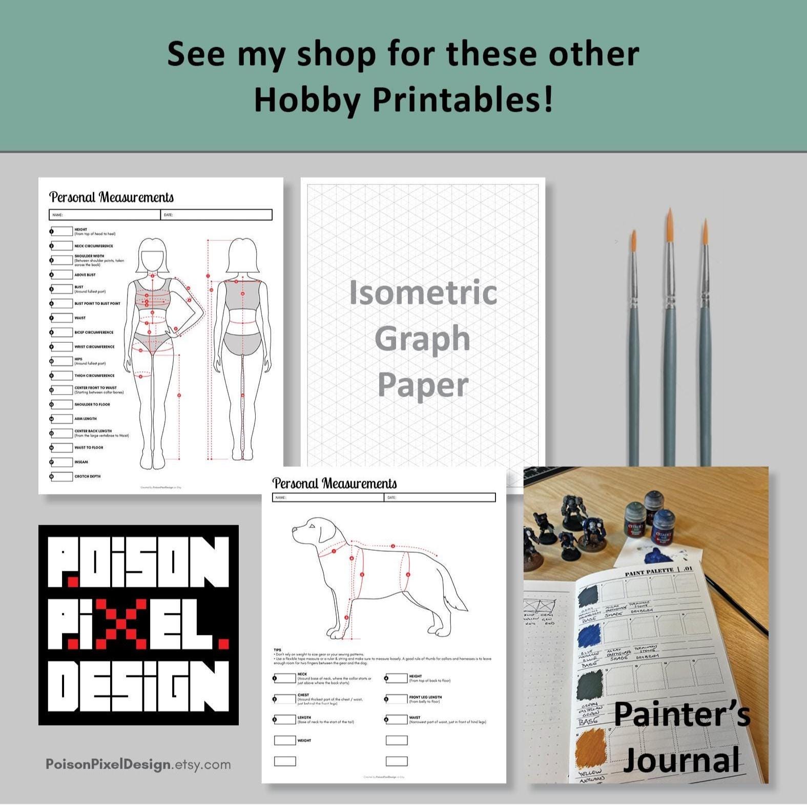 Printable Tapestry Weaving Chart Paper in Portrait and Landscape ...