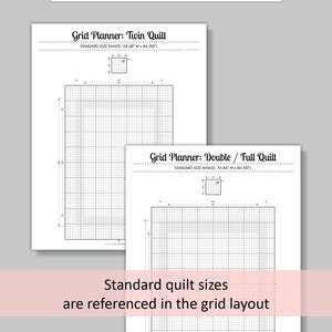 Printable Quilt Grid Planner for 8 Quilt Sizes | Quilt Graph Paper ...