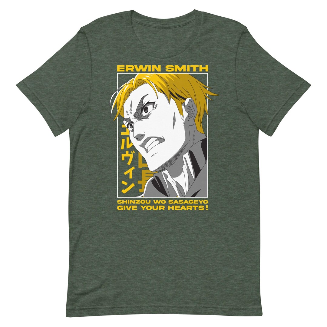 Attack on Titan Erwin Smith T-shirt, Shingeki No Kyojin Unisex Tee ...