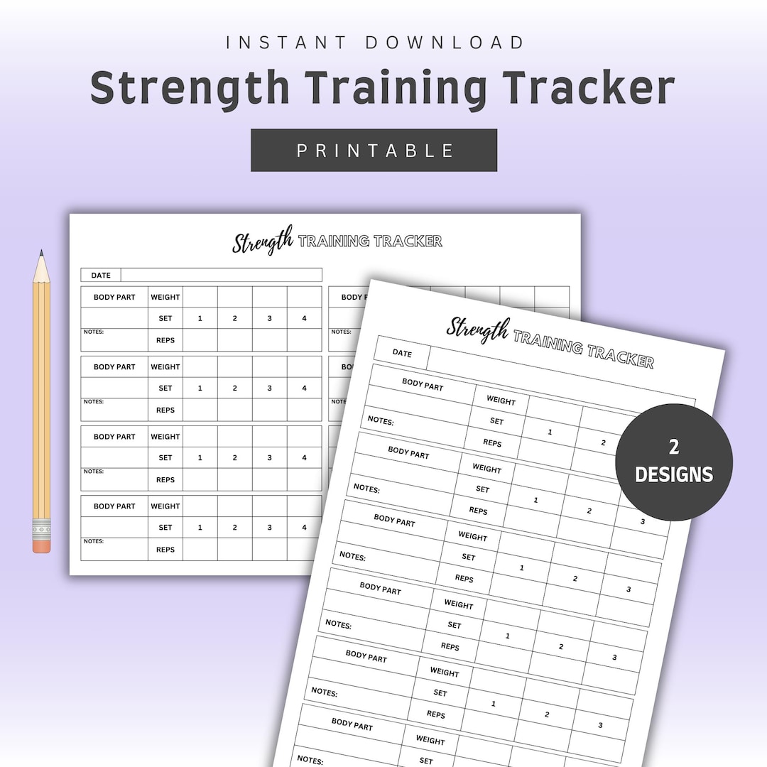 Strength Training Tracker Workout Log for Weightlifting Fitness ...