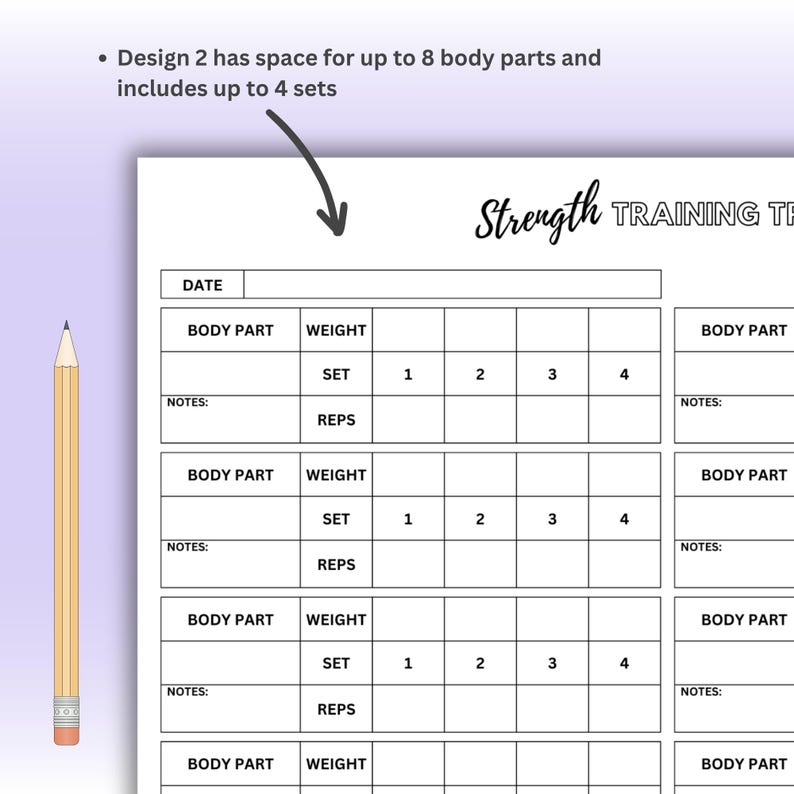 Strength Training Tracker Workout Log for Weightlifting Fitness ...