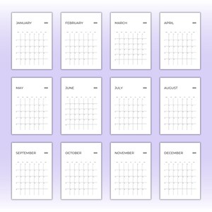 2025 Printable Monthly Calendar | Downloadable Minimalist Portrait ...