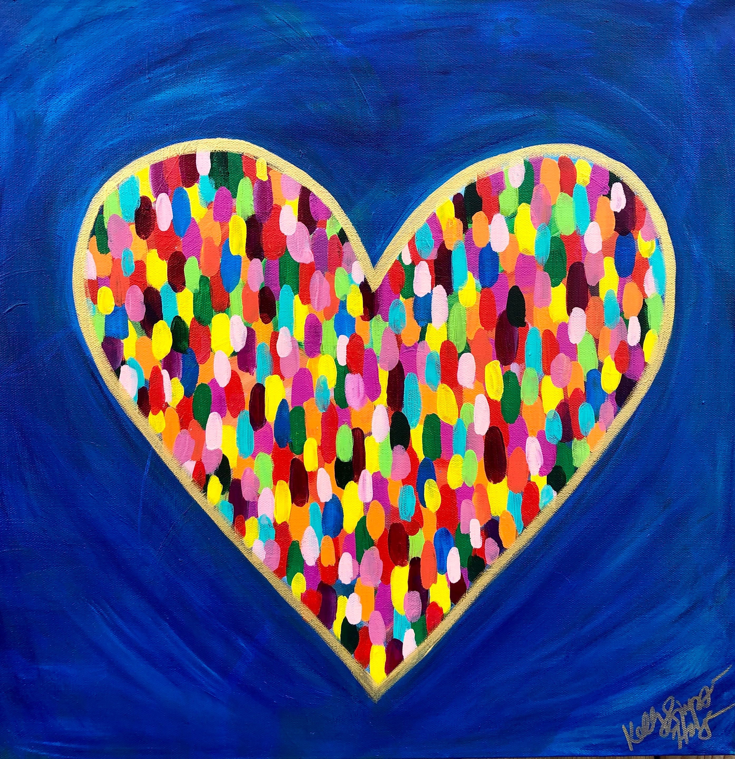 Stronger Together- Original 20x20” Acrylic Heart Painting - Etsy