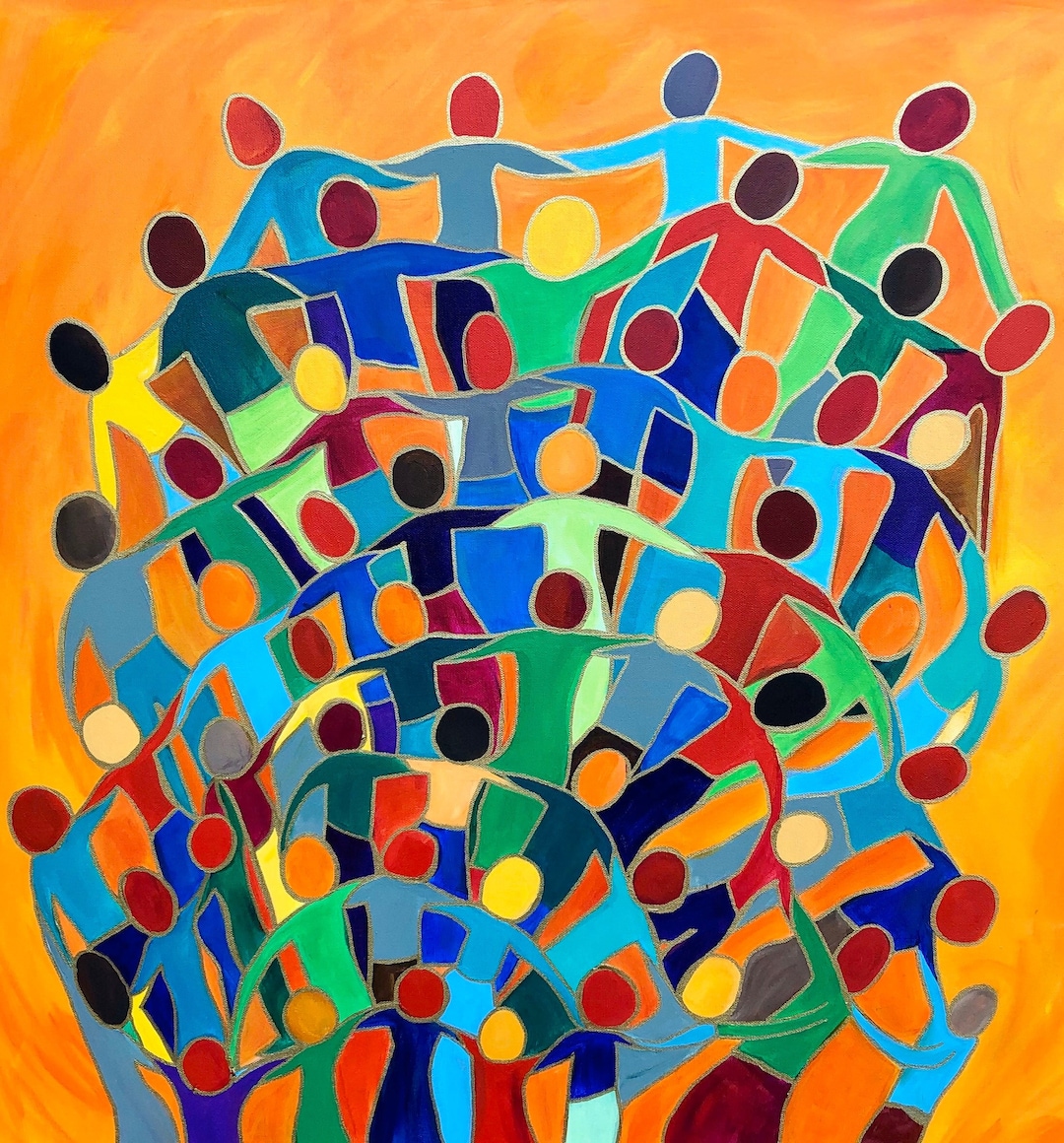 We the People, Must Come Together- 8x8” Contemporary Abstract Art ...