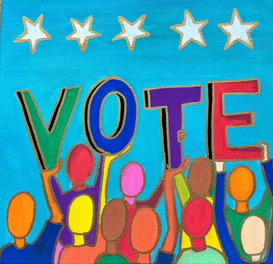 Buy Vote-8x8 Colorful Print Reminding You to Vote! Online in India - Etsy