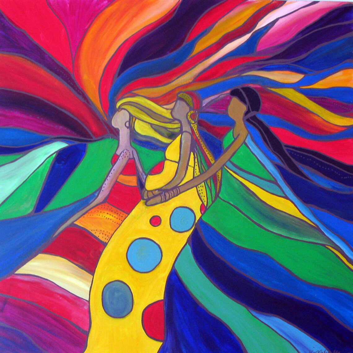 Women of Courage 8- 8x8" Original Acrylic Abstract Painting PRINT - Etsy