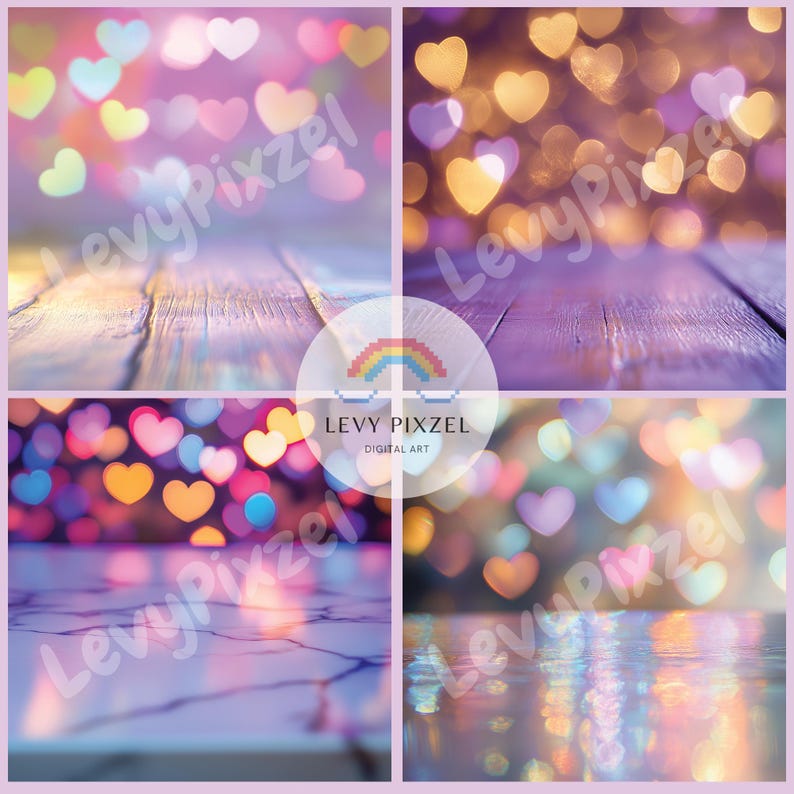 55 Valentine Bokeh Background Mockups, Table Background, Romantic ...