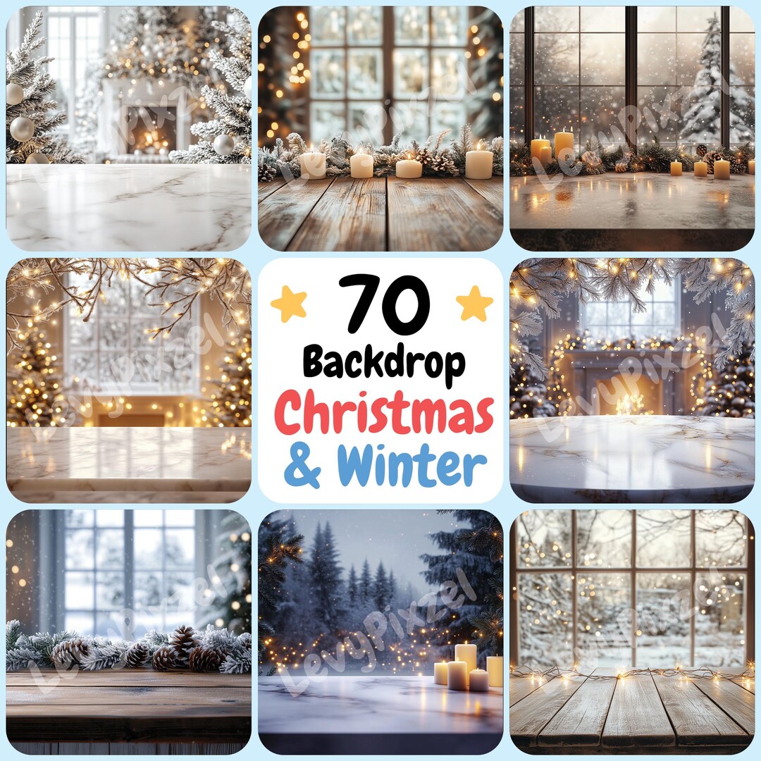 70 Christmas Backdrop Mockups PNG, Christmas Backgrounds, Christmas ...