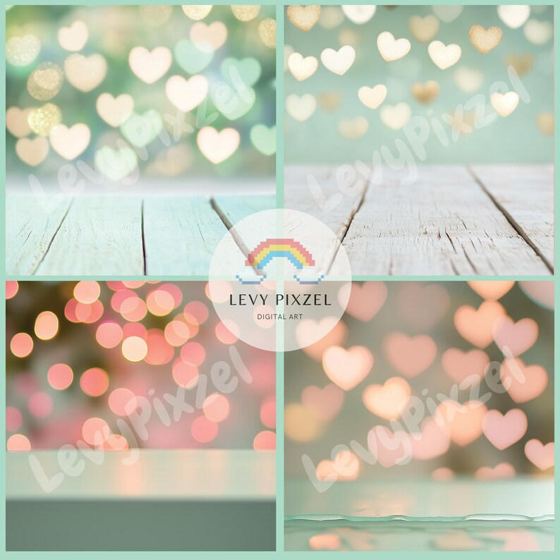 55 Valentine Bokeh Background Mockups, Table Background, Romantic ...
