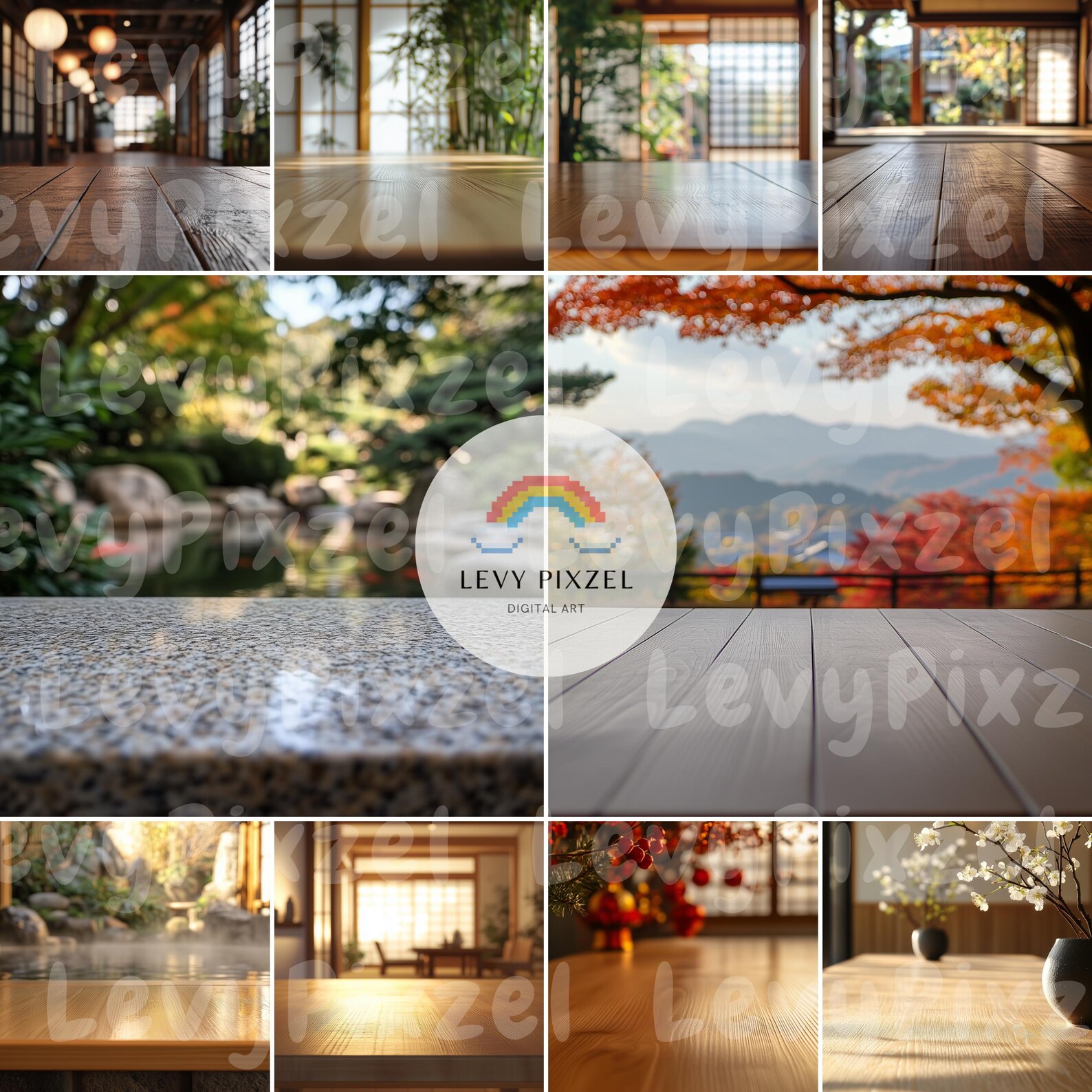Japanese Mockup Backgrounds - Product Display (50 PNG, 2048x2048 Px) - Etsy
