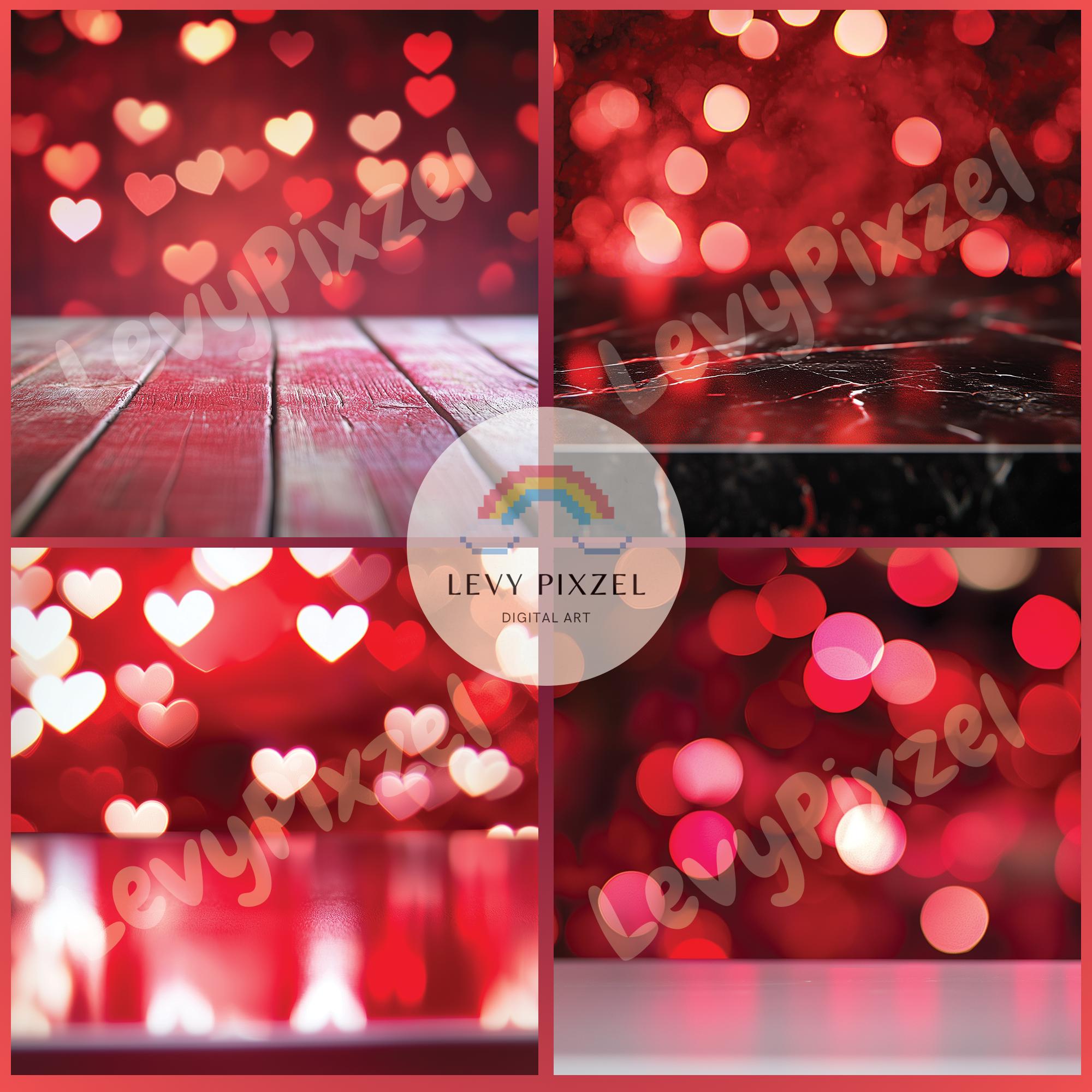 55 Valentine Bokeh Background Mockups, Table Background, Romantic ...