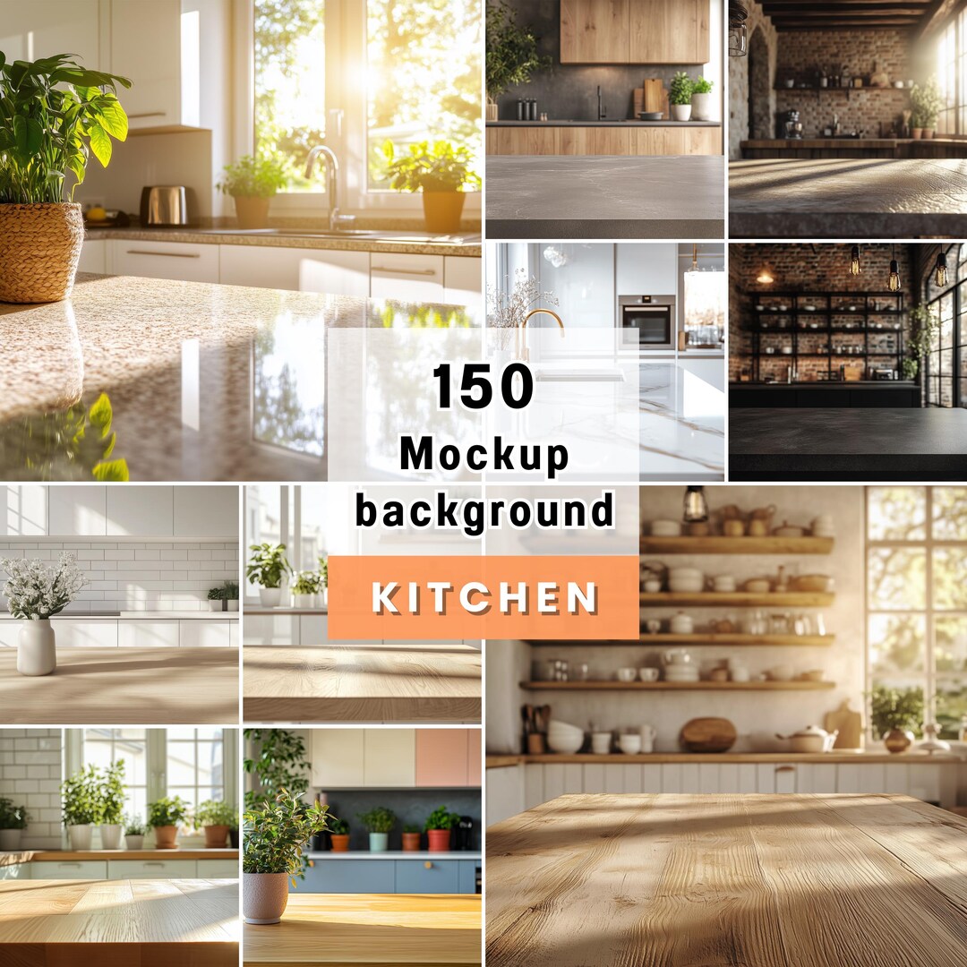 150 Kitchen Mockup Background, Table Background, Kitchen Table PNG ...