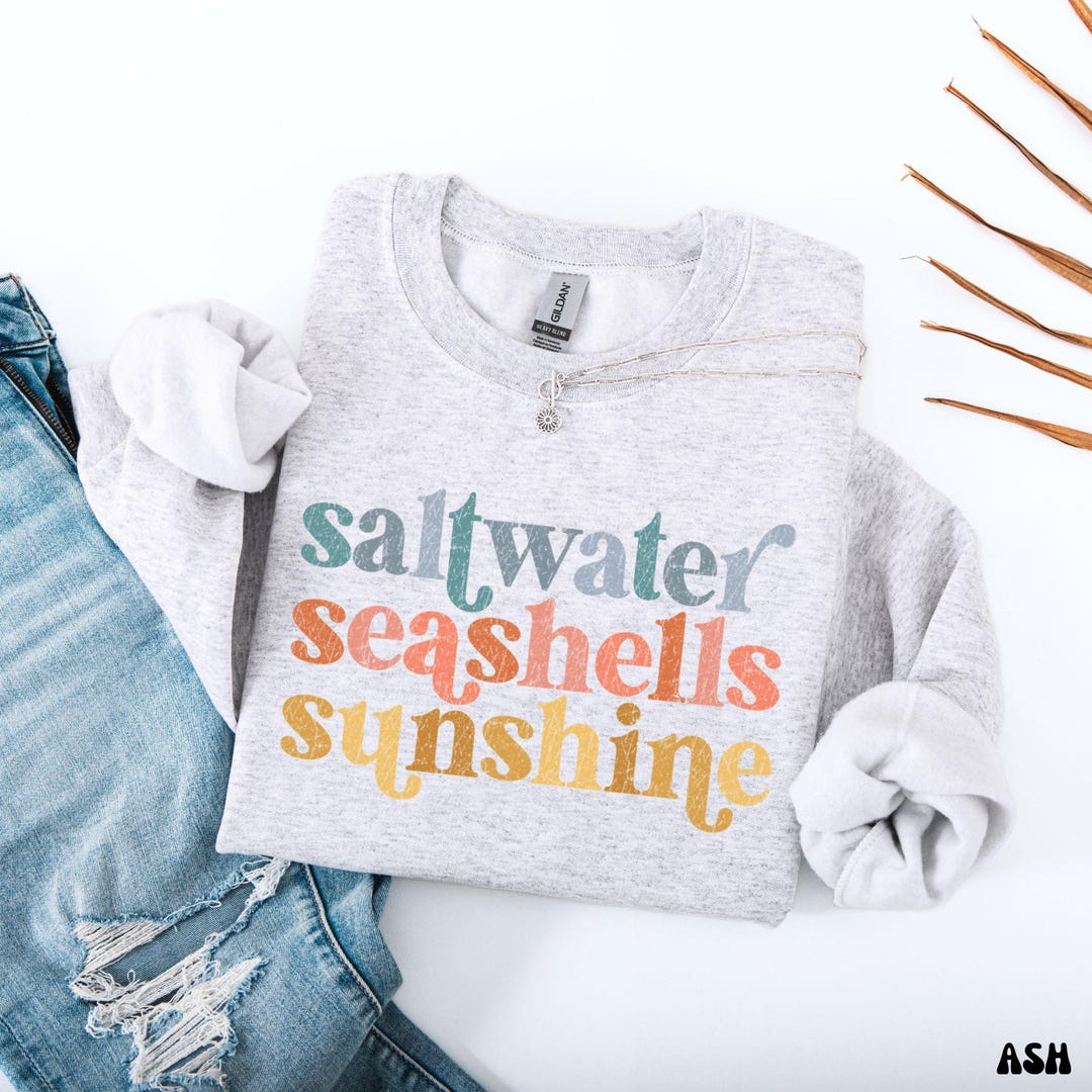 Sunshine Beach Sweatshirt, Coastal Aesthetic Crewneck, Nautical Sweater ...
