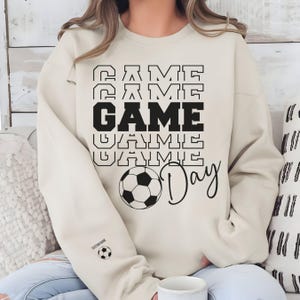 Game Day Soccer Sweatshirt, Custom Soccer Sweatshirt, Name on Sleeve ...