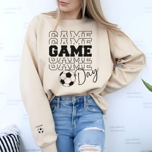 Game Day Soccer Sweatshirt, Custom Soccer Sweatshirt, Name on Sleeve ...