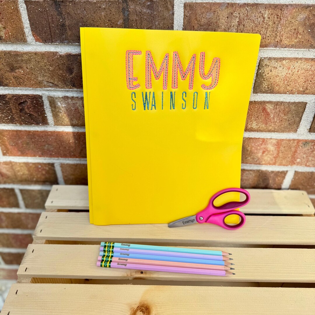 Personalized School Supply Bundle | Engraved Scissors, Custom Pencils ...