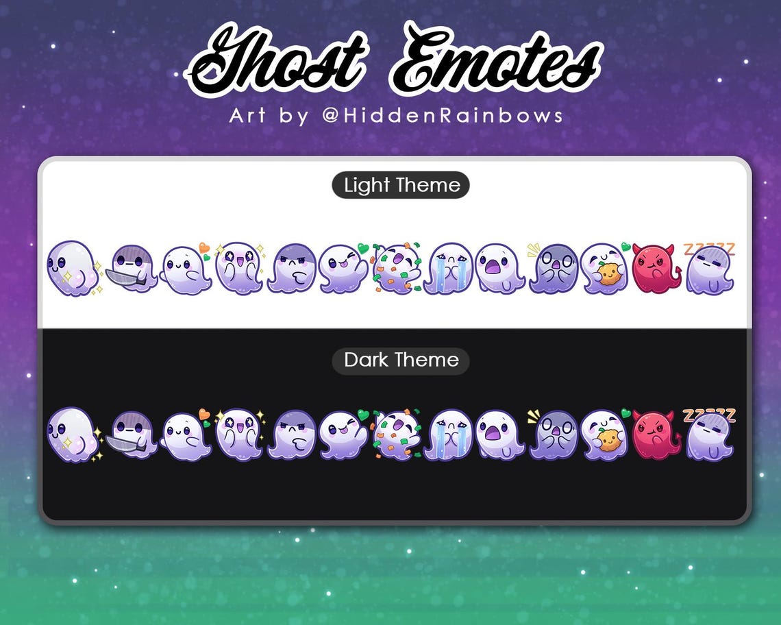 Ghost Emotes / Halloween Emote Set/ Twitch, Youtube, Facebook, Discord ...