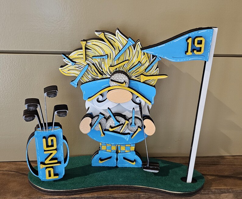 Golfer Standing Gnome | Laser - Digital Cut File SVG DXF AI File Golf ...