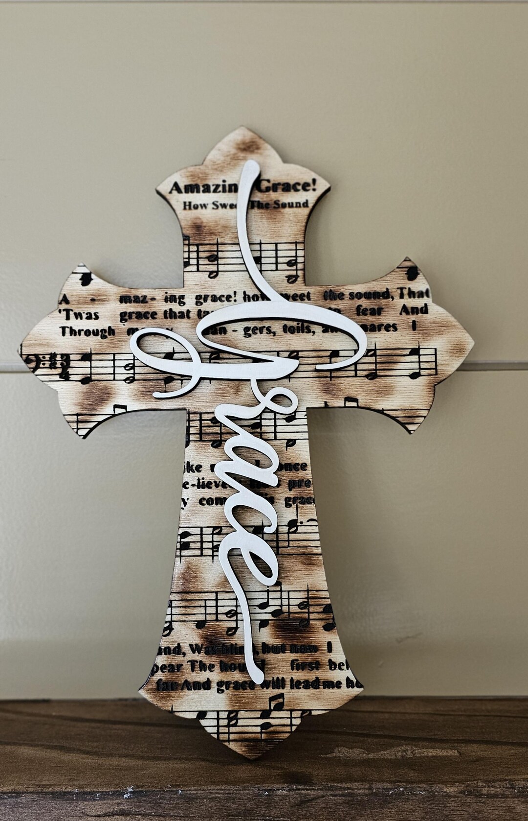 Amazing Grace Cross Laser Cut File (SVG DXF AI) - Etsy