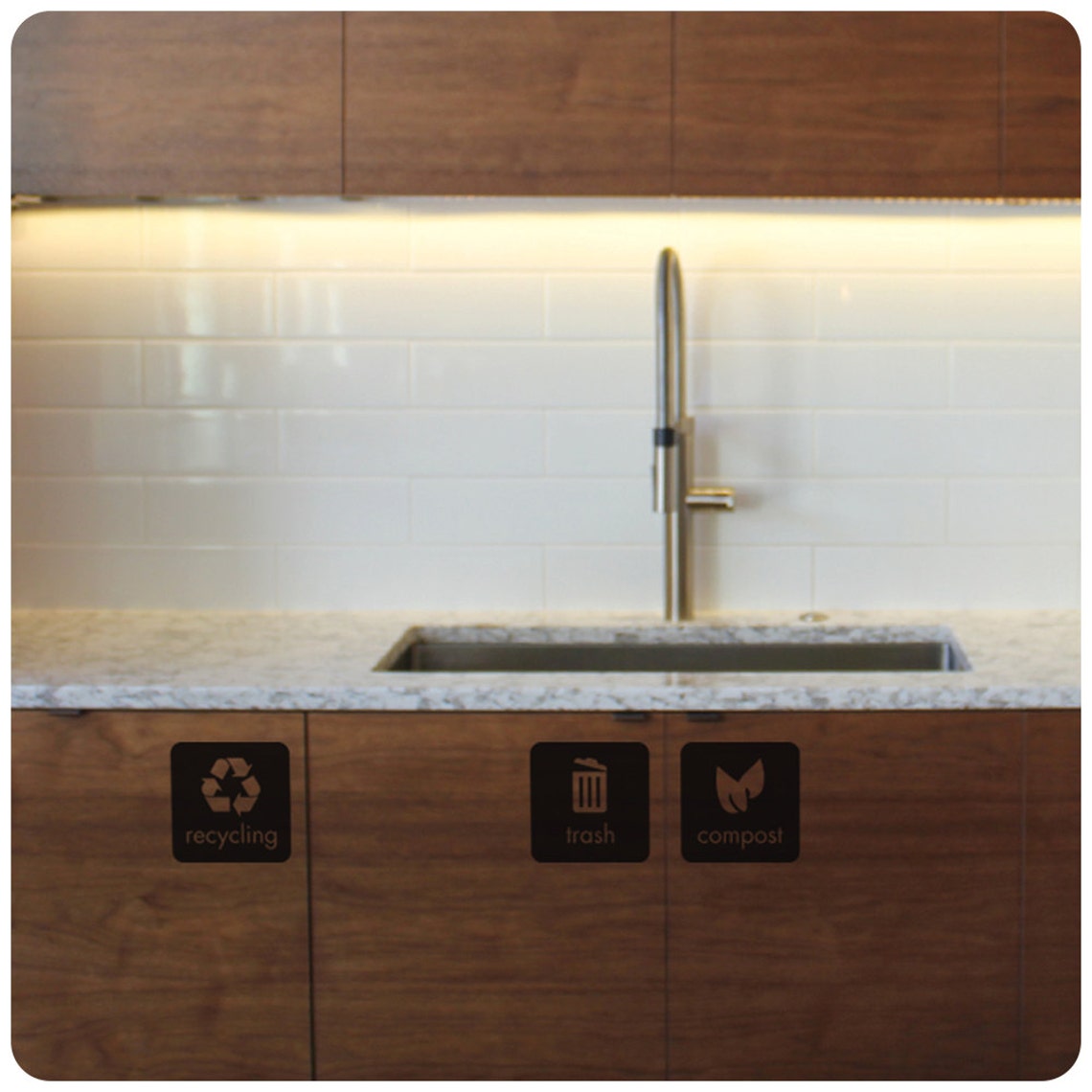 Trash, Recycling, and Compost Labels - Vinyl Decal Stickers - Etsy