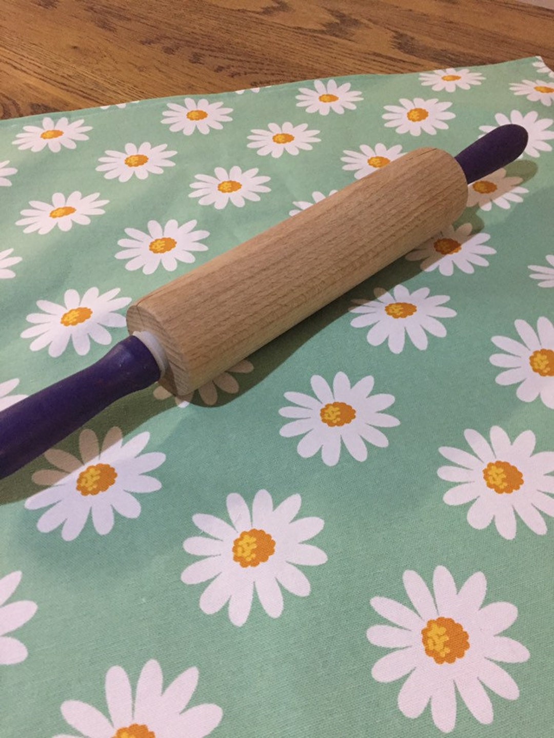 Large Cotton Green and White Daisy Tea Towel Housewarming Gift ...