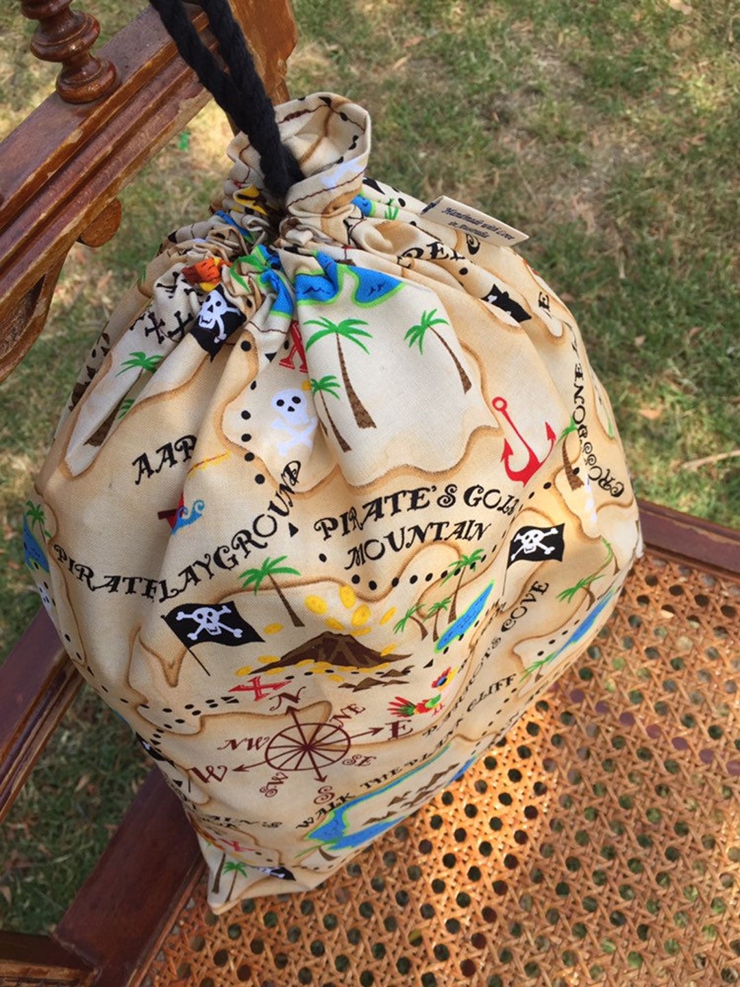 Boys Large Pirate Treasure Island Book Bag Back to School - Etsy