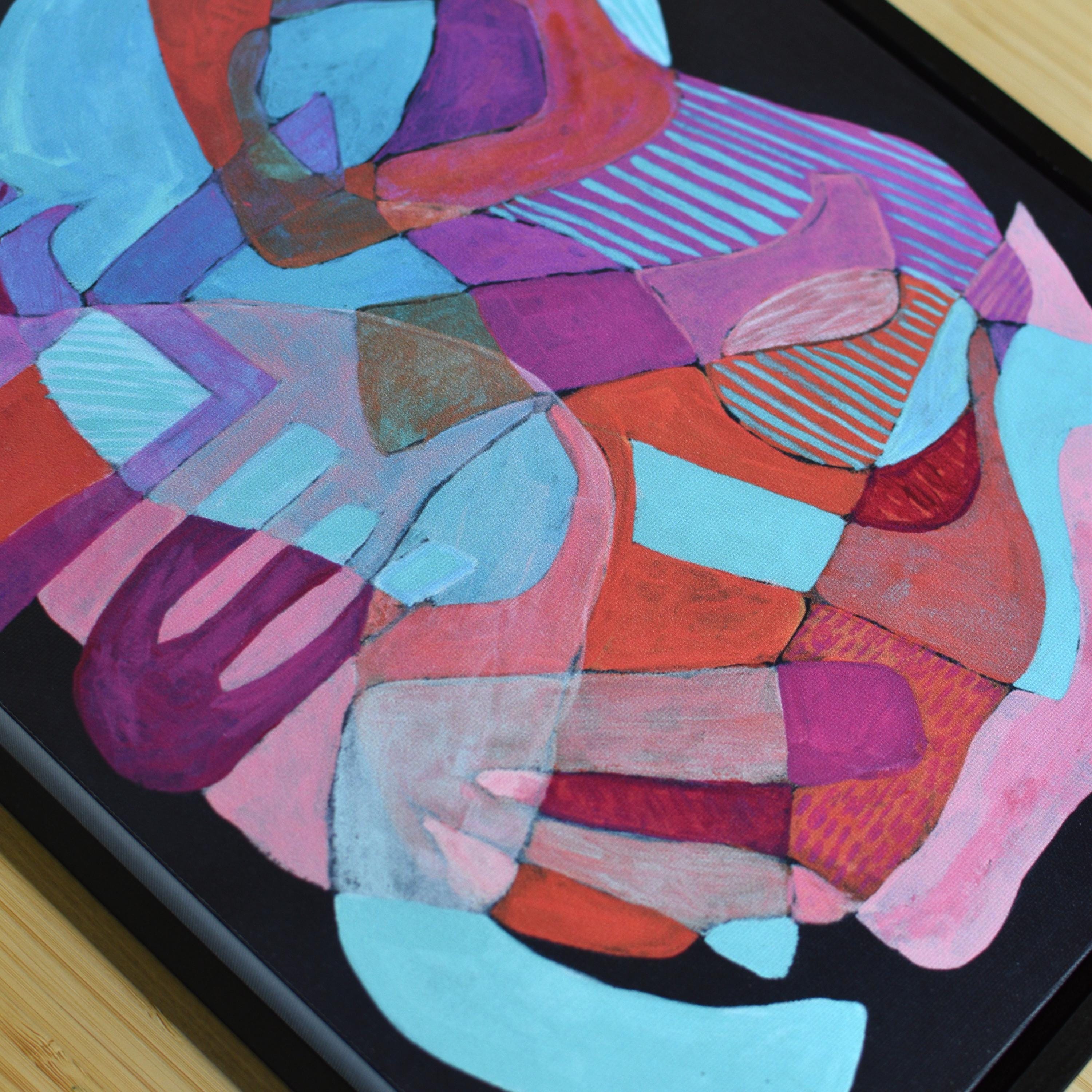 Shalom Acrylic Painting on Stretched Canvas – Hebrew Peace Abstract ...