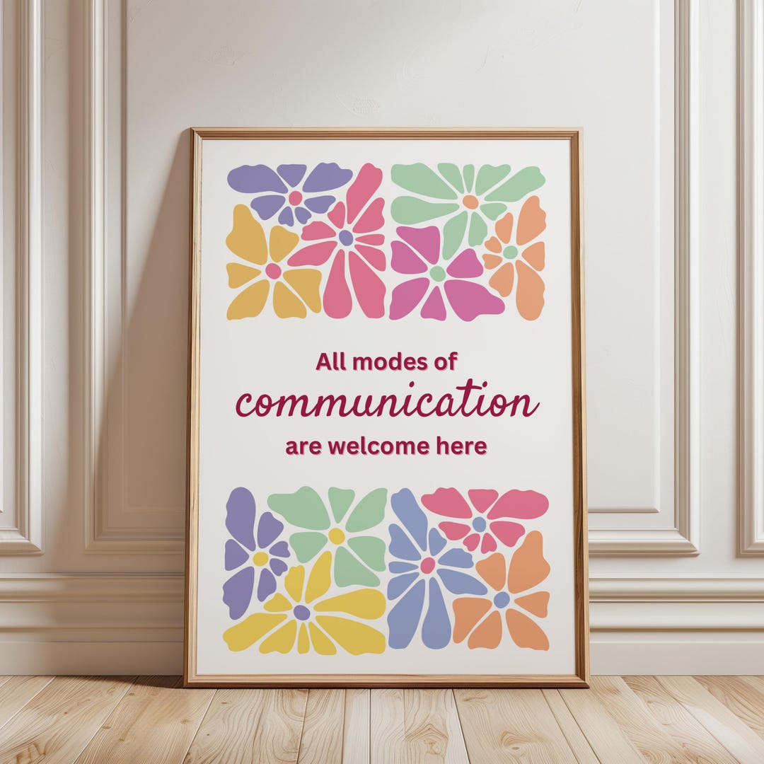 All Modes of Communication Are Welcome / Speech Therapy Print / DLD ...