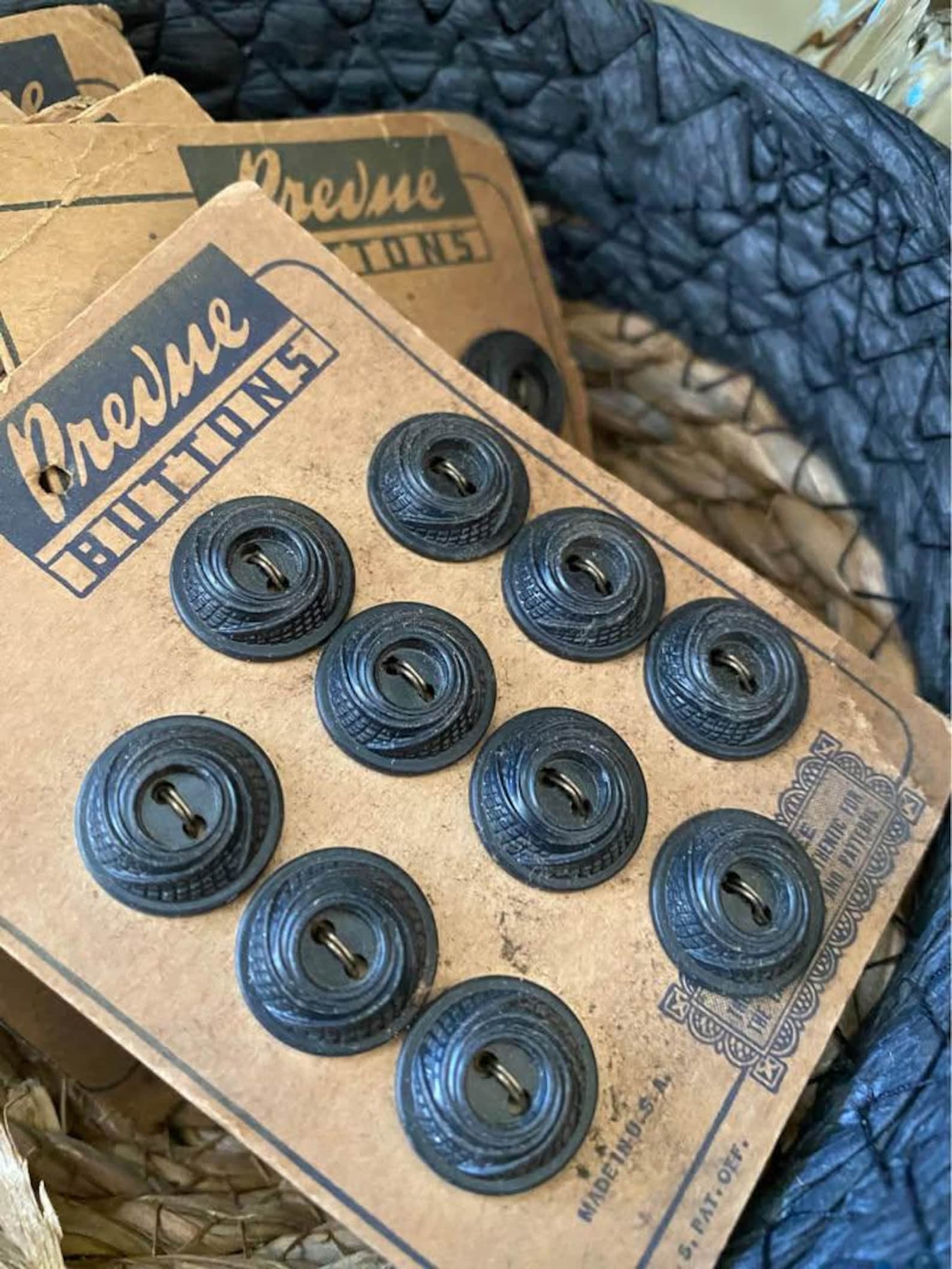 Vintage 1930-1940s Prevue Buttons - Card Set of 5, 7 or 10 - Etsy