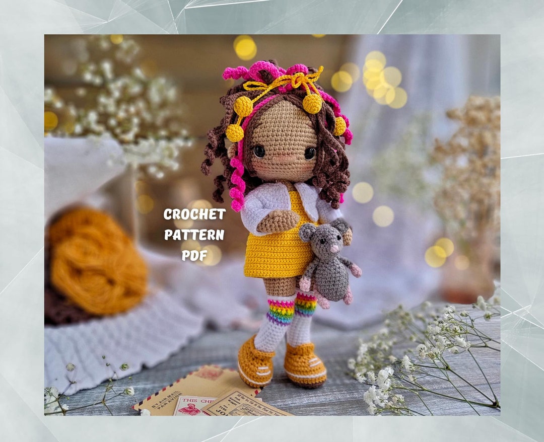 Crochet Pattern for Eva the Doll Amigurumi English PDF File - Etsy