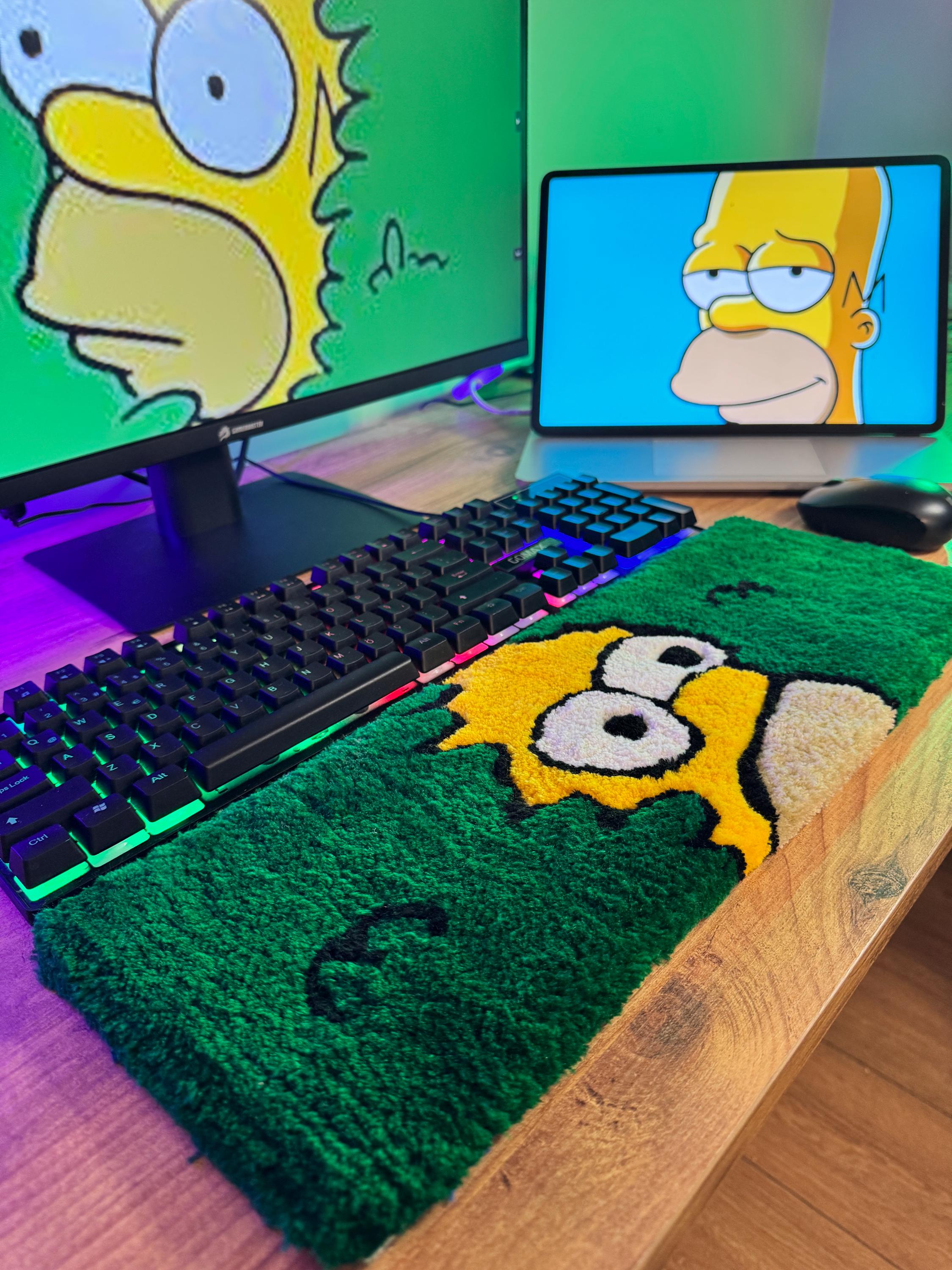 Homer Simpsons Keyboard Tufted Design Rug , Handmade Fluffy , Keyboard ...