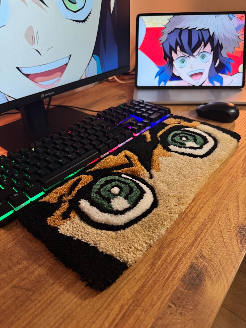 İnosuke Hashibira Keyboard Tufted Design Rug , Handmade Fluffy ...