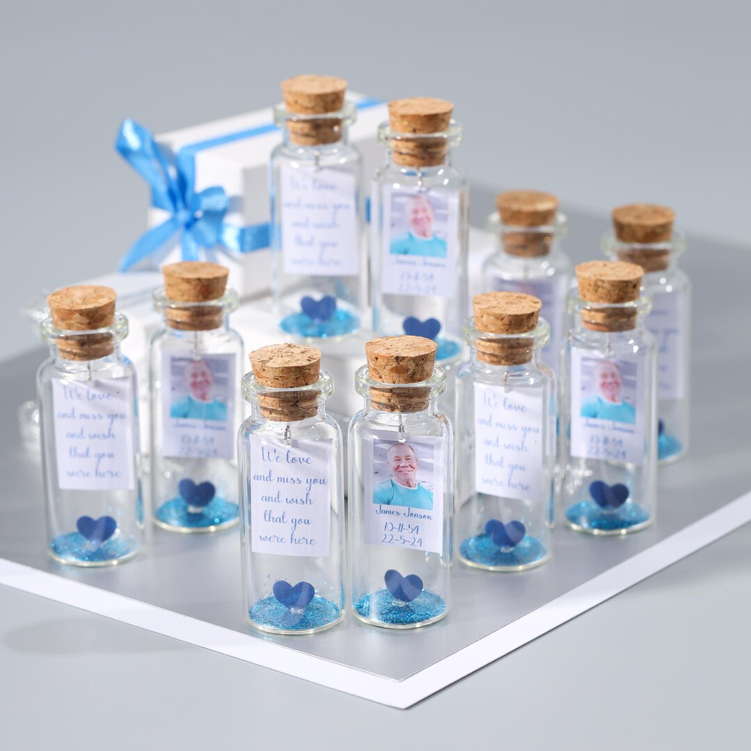 Miniature Bottle Funeral Favors, Celebration of Life Gifts for Guests ...
