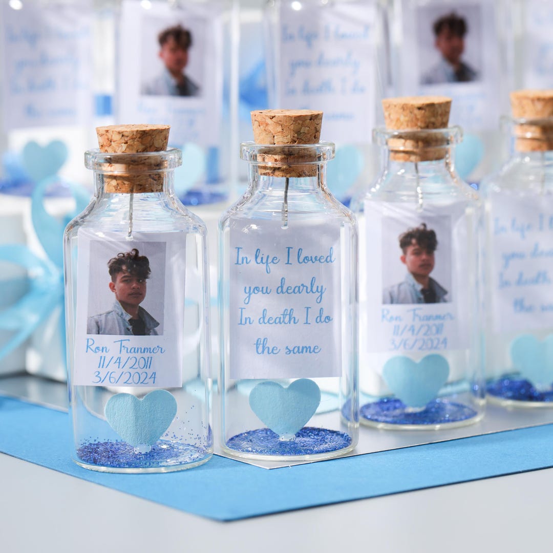 Funeral Favors in Memory of Son, Celebration of Life Gifts for Guests ...