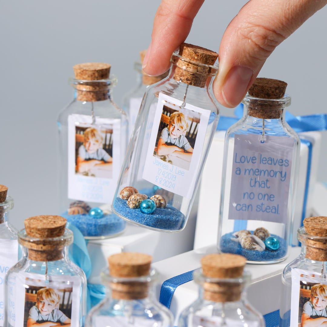 Celebration of Life Favors, Hugs From Heaven, Funeral Photo Favors in ...