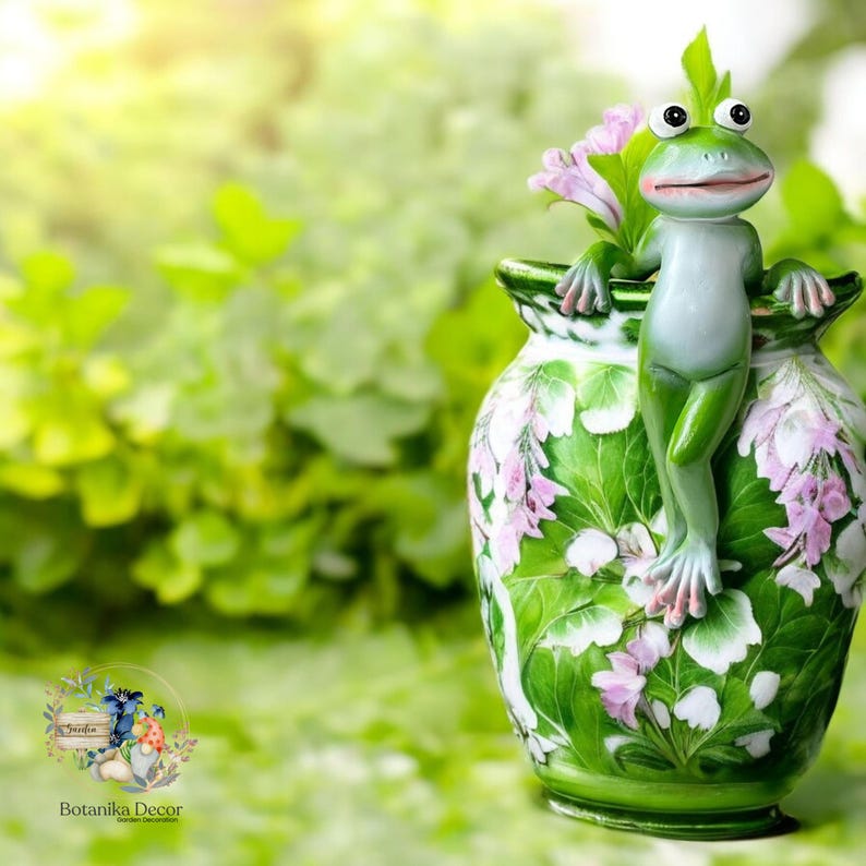 Resin Frog Ornament – Hanging Garden Statue for Planter Decor - Etsy
