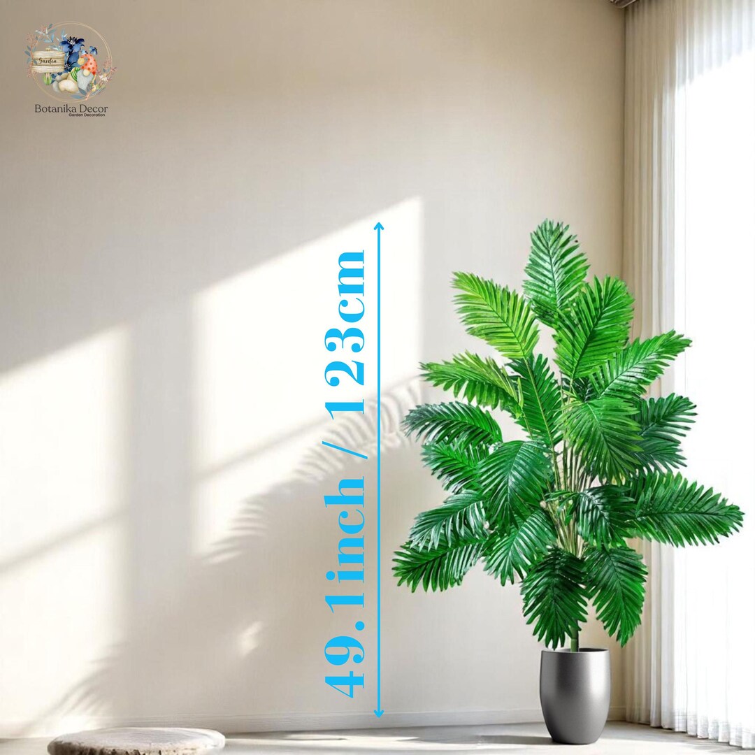Faux Tropical Palm Tree, 49.1" Tall, Indoor Decor - Etsy