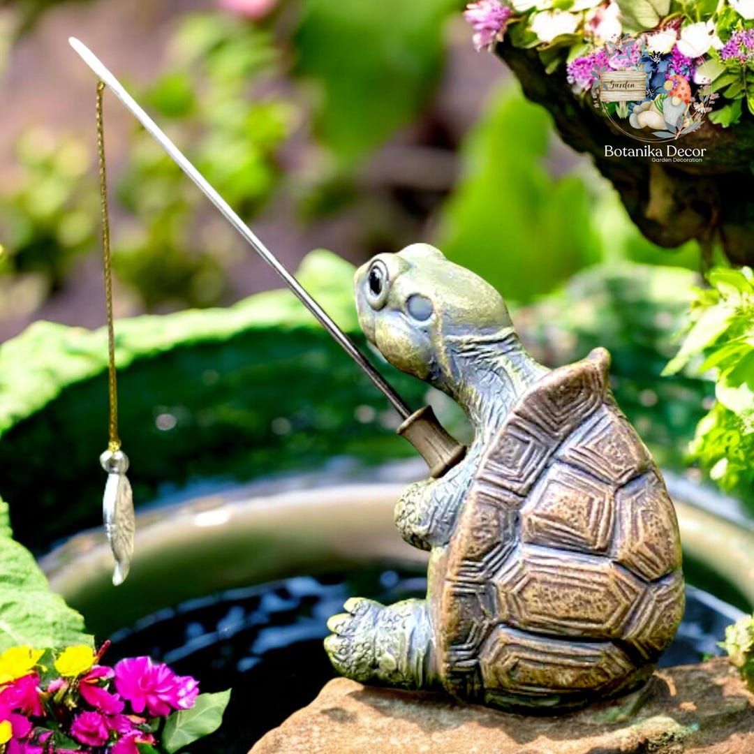 Turtle Garden Statue, Turtle Lawn Ornament, Decorative Lawn Stakes ...